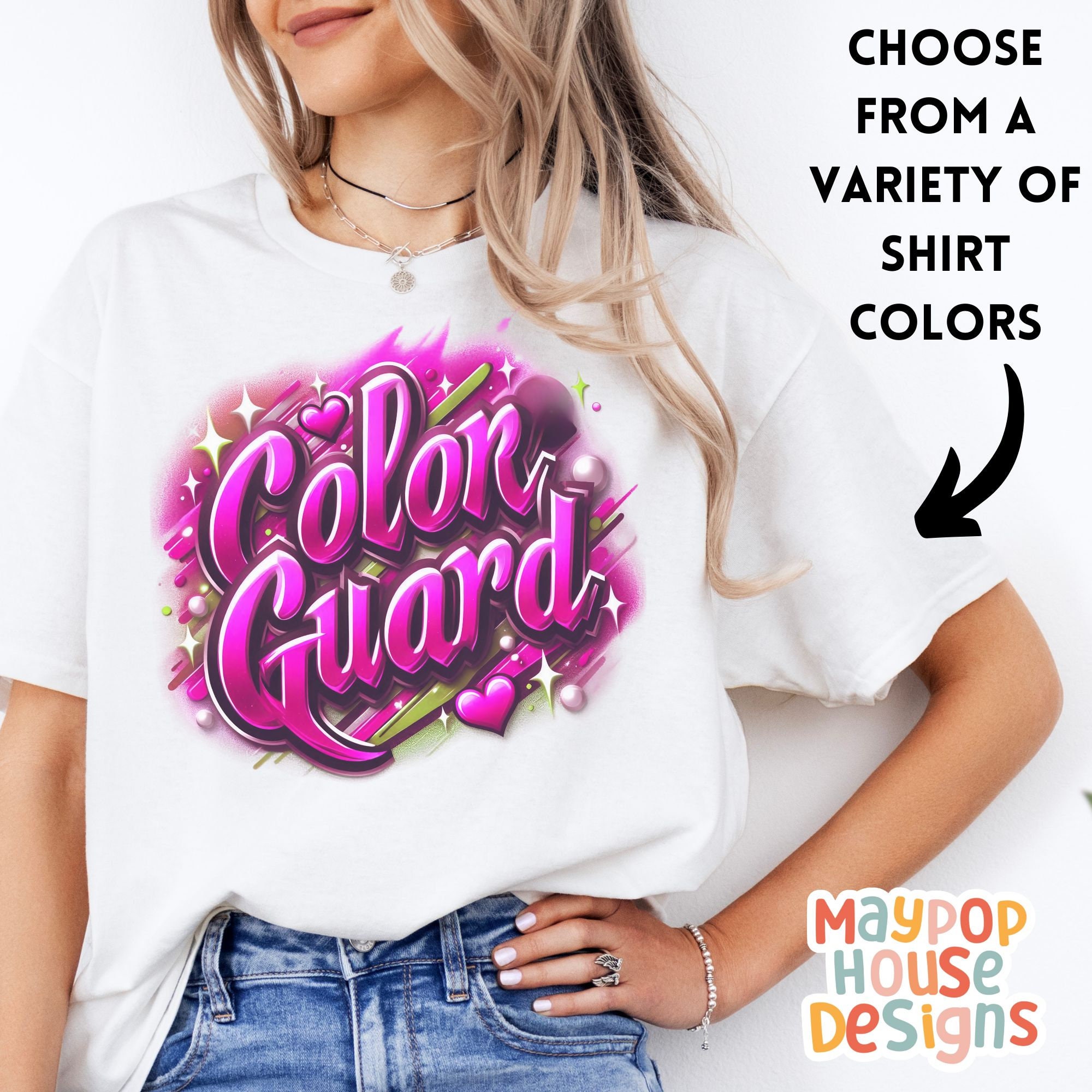 Airbrush Style Color Guard Shirt, Color Guard Gift Idea, Band ...