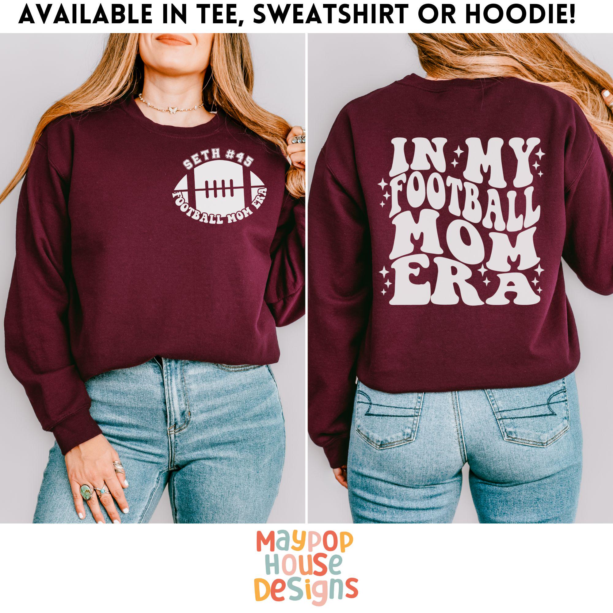 Football Mom Sweatshirt, Personalized Football Mom Shirt, Football Mom ...