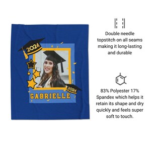 Personalized Graduation Photo Blanket, High School Graduation Gift for ...