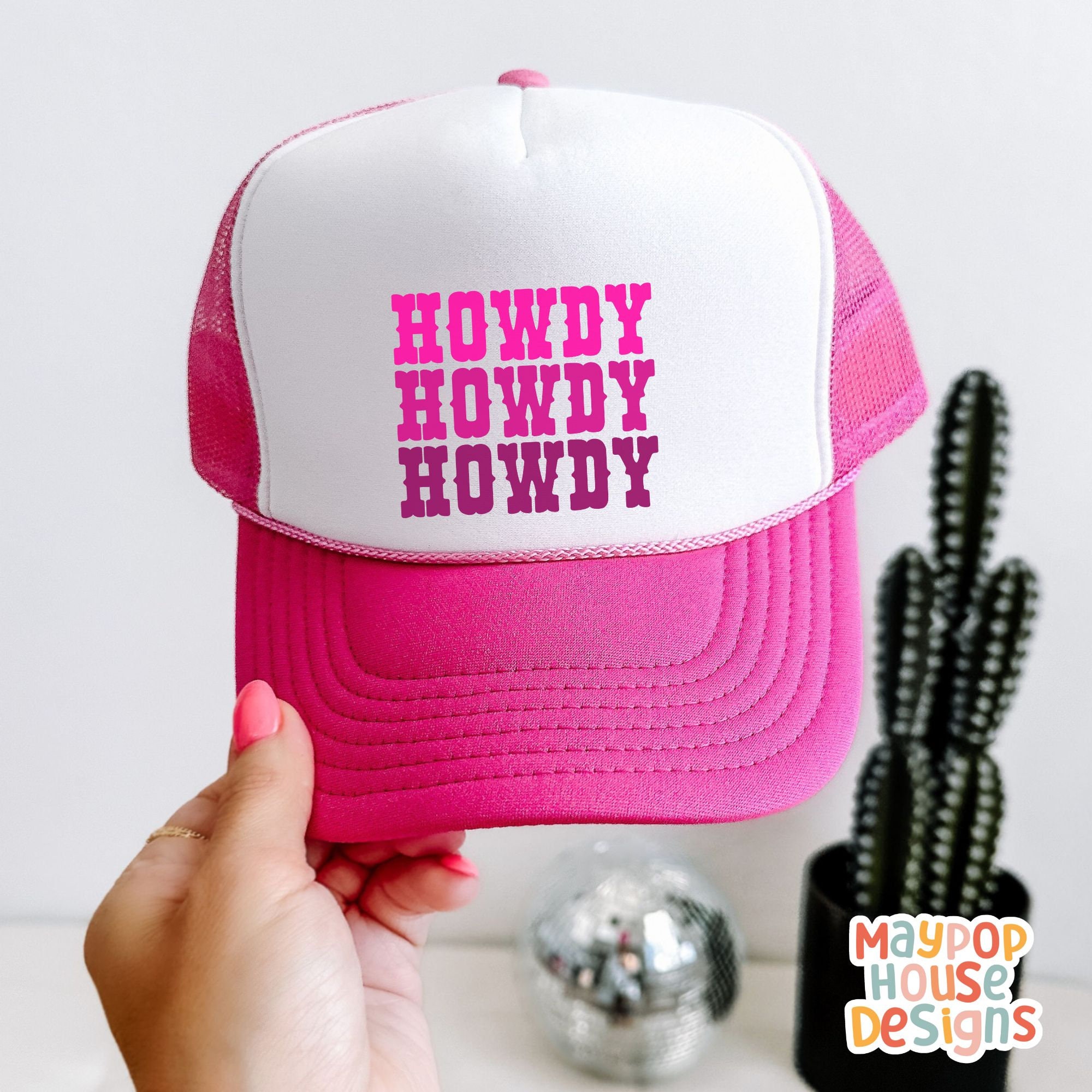 Howdy Trucker Hat, Western Trucker Hat Howdy Darlin, Coastal Cowgirl ...