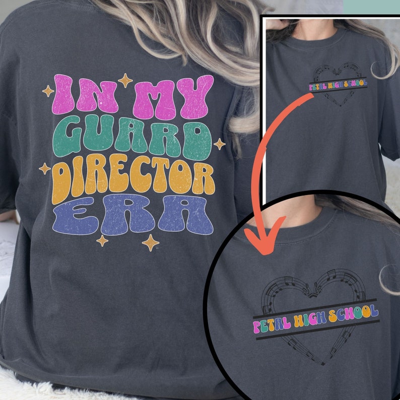 Personalized Color Guard Director Shirt, High School Marching Band ...