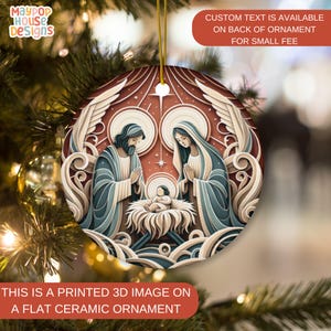 Nativity Christmas Ornament Gift for Christian Christmas Ornaments With ...