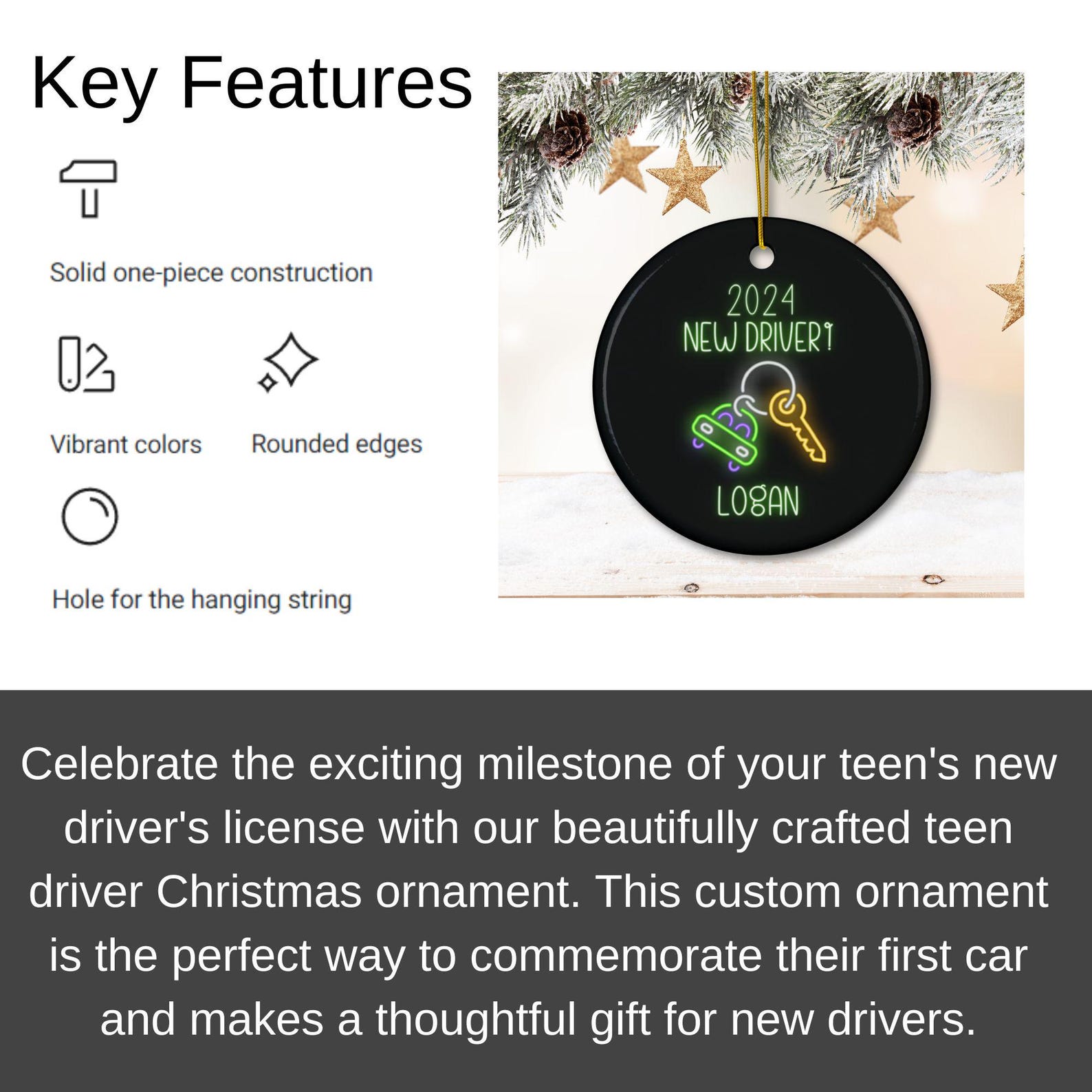 Personalized New Teen Driver Ornament for Christmas Gift Teenage ...