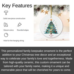 Personalized Family Keepsake Ornament, Holiday Keepsake Ornament Gift ...