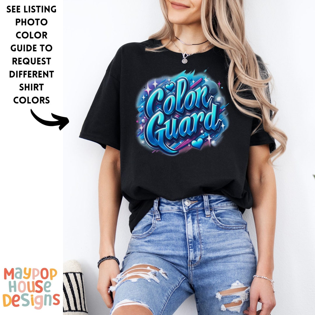 Airbrush Style Color Guard Shirt, Color Guard Gift Idea, Band ...