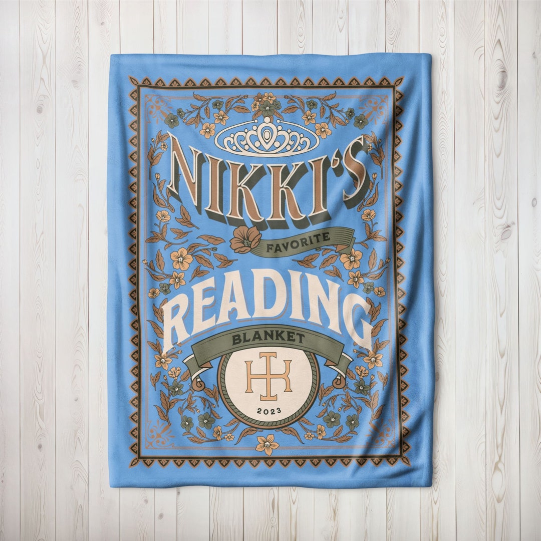 Personalized Book Lover Reading Blanket, Custom Book Nerd Throw, Book ...