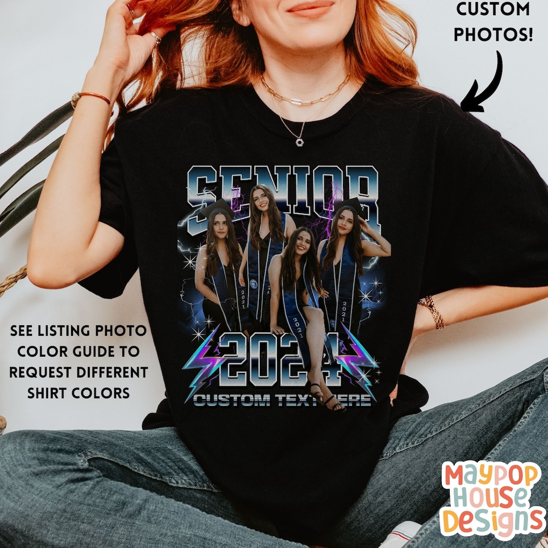 Graduation Custom Photo Bootleg 90s Rap Shirt for High School Graduate ...