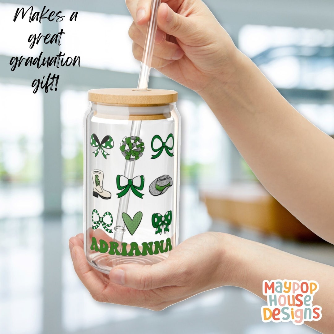 Personalized Drill Team Gift, Drill Team Sipper Glass, Custom Dance ...