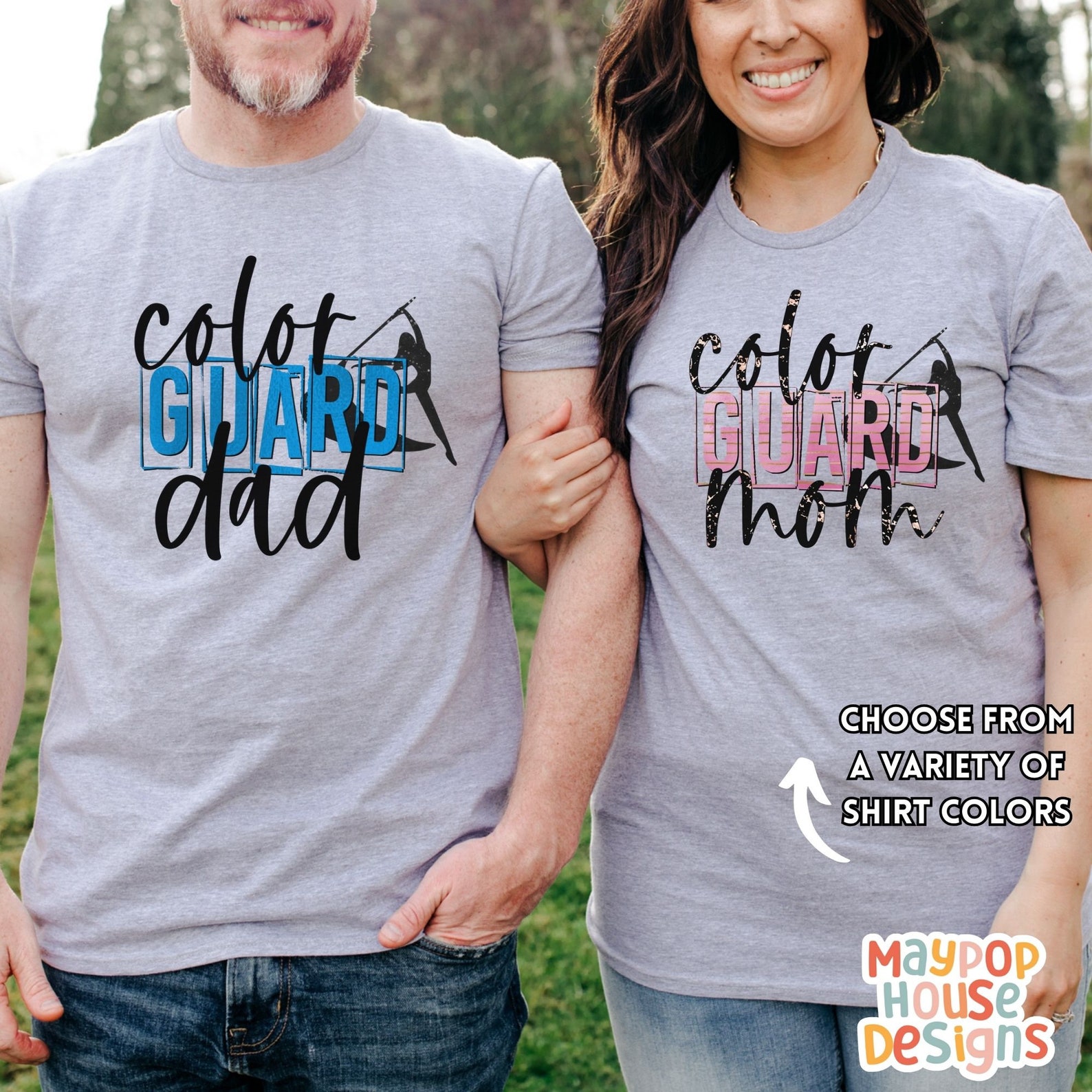 Matching Color Guard Mom and Dad Shirt, Custom Colors Color Guard ...