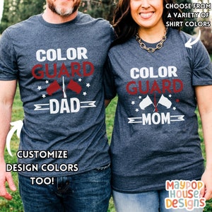 Matching Color Guard Mom and Dad Shirt, Custom Colors Color Guard ...