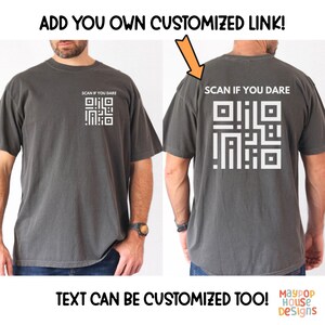 Funny QR Code Shirt for Men, Sarcastic Tee, Personalized Humor Apparel ...