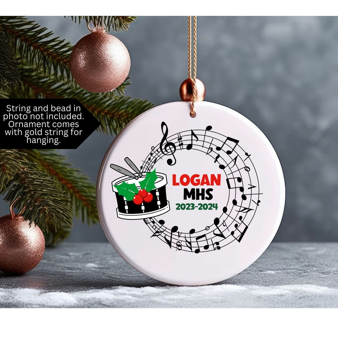 Personalized Drumline Christmas Ornament, Marching Band Ornament, Custom Band Gift, Band ...
