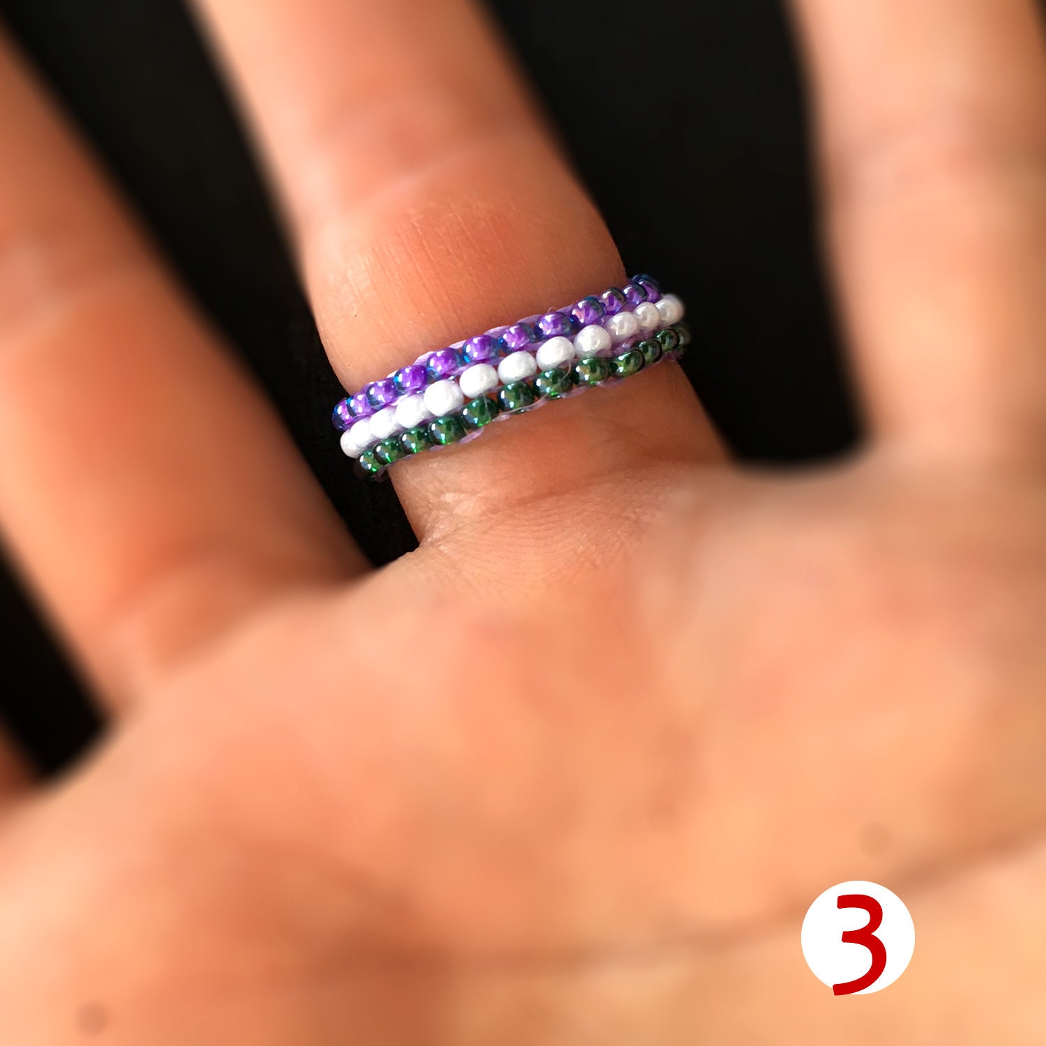 LGBT Ring Asexual Ring Gender Identity Jewelry Stretch Rings - Etsy