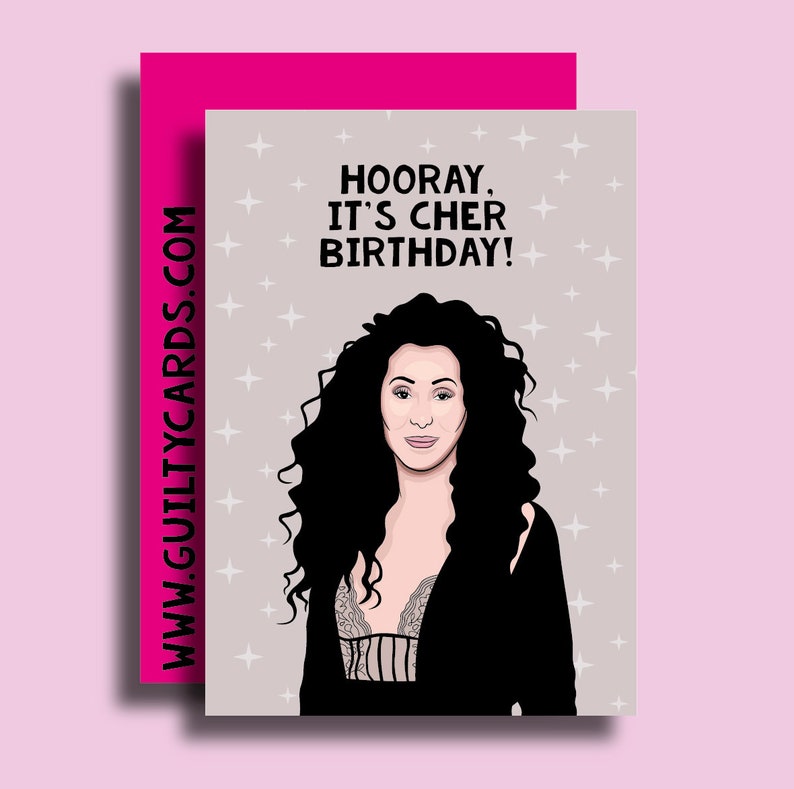 Cher Birthday Card - Etsy