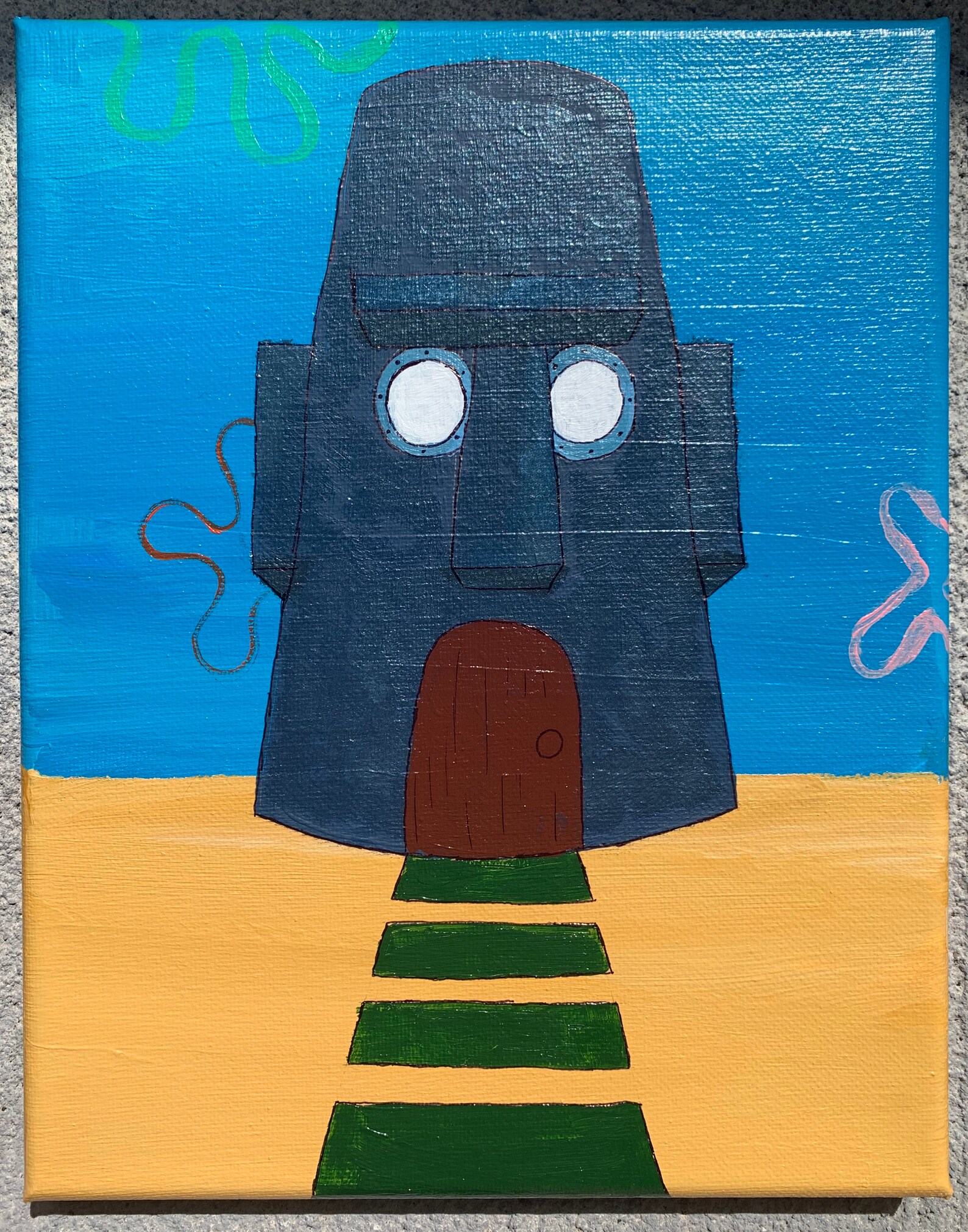 Spongebob Neighborhood Paintings Artwork | Etsy