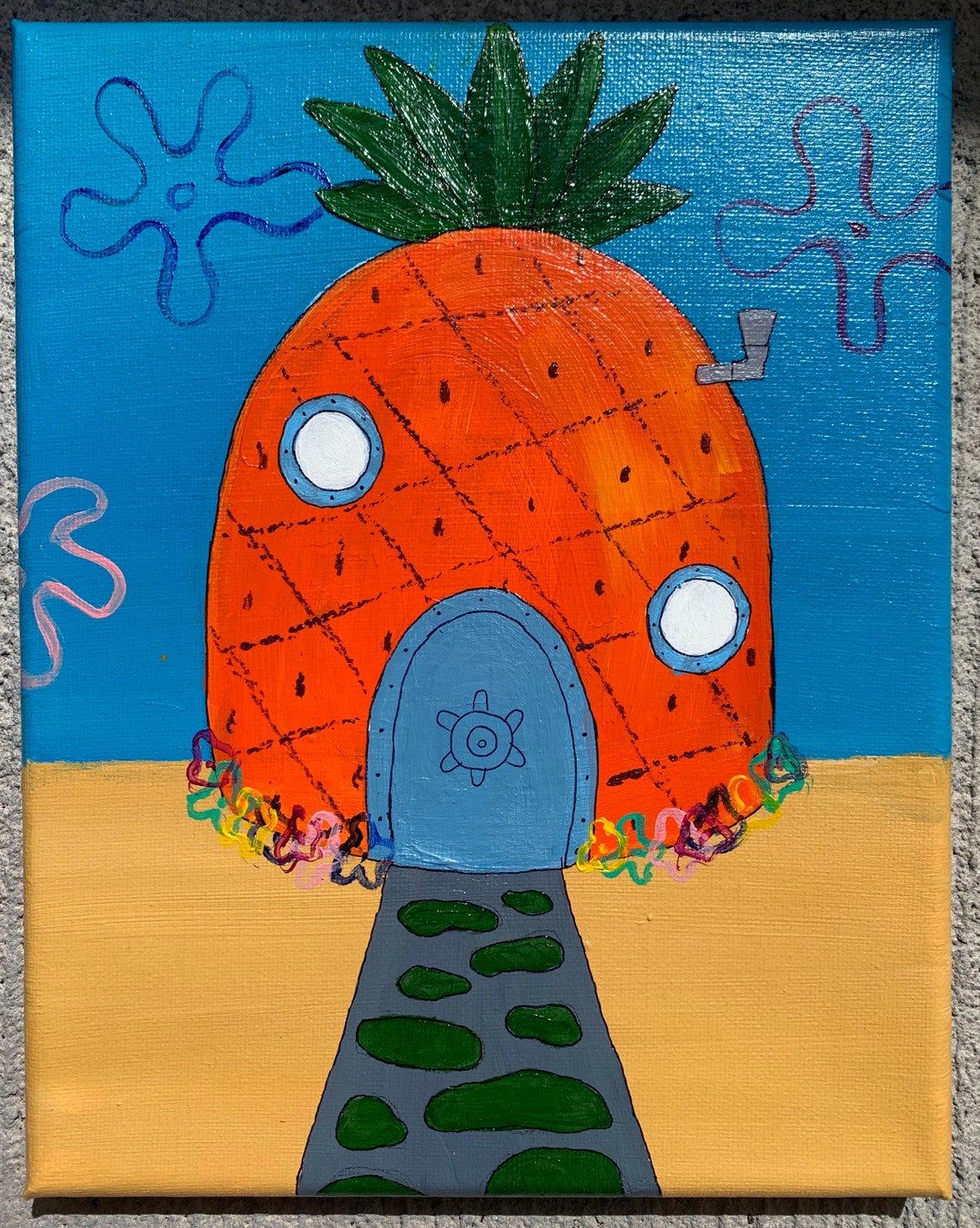Spongebob Neighborhood Paintings Artwork - Etsy