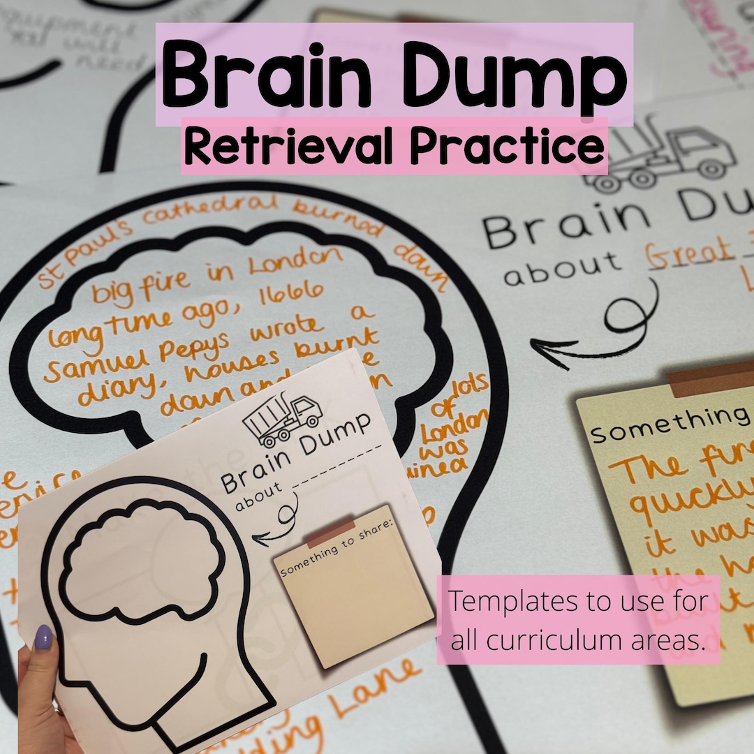 Brain Dump Retrieval Practice Printable Worksheet Game - Etsy