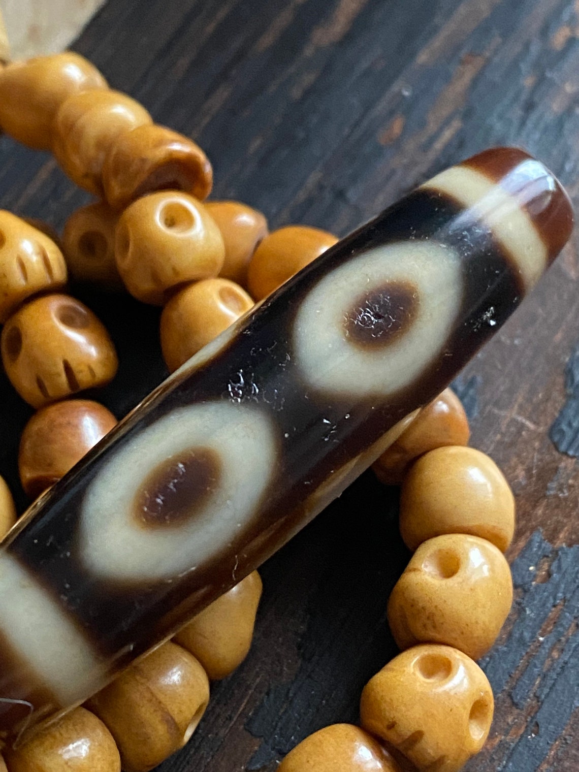 Pure dZi dragon eyes. Old Tibetan real dZi. Power dZi | Etsy