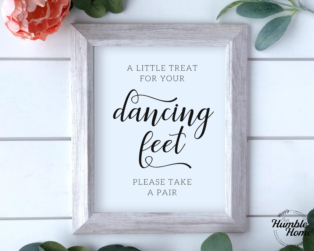 A Little Treat for Your Dancing Feet Sign, Flip Flops Sign, Wedding ...