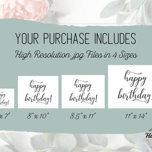 Happy Birthday Sign, Birthday Party Sign, Happy Birthday Printable Sign ...