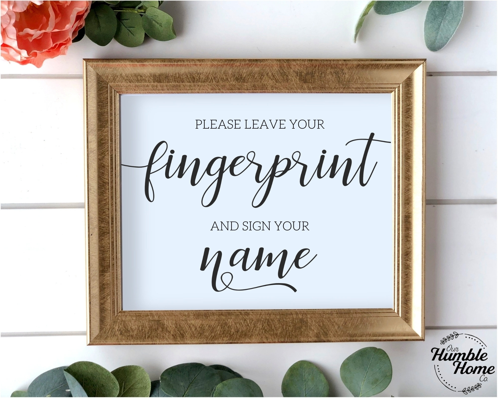 Please Leave Your Fingerprint And Sign Your Name Sign Wedding | Etsy