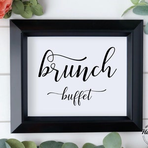 Brunch Buffet Signs, Brunch Signs, Wedding Brunch, Bridal Shower Brunch ...
