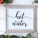 Hot Water Sign, Hot Water Bar Sign, Beverage Station Signs, Hot Water ...
