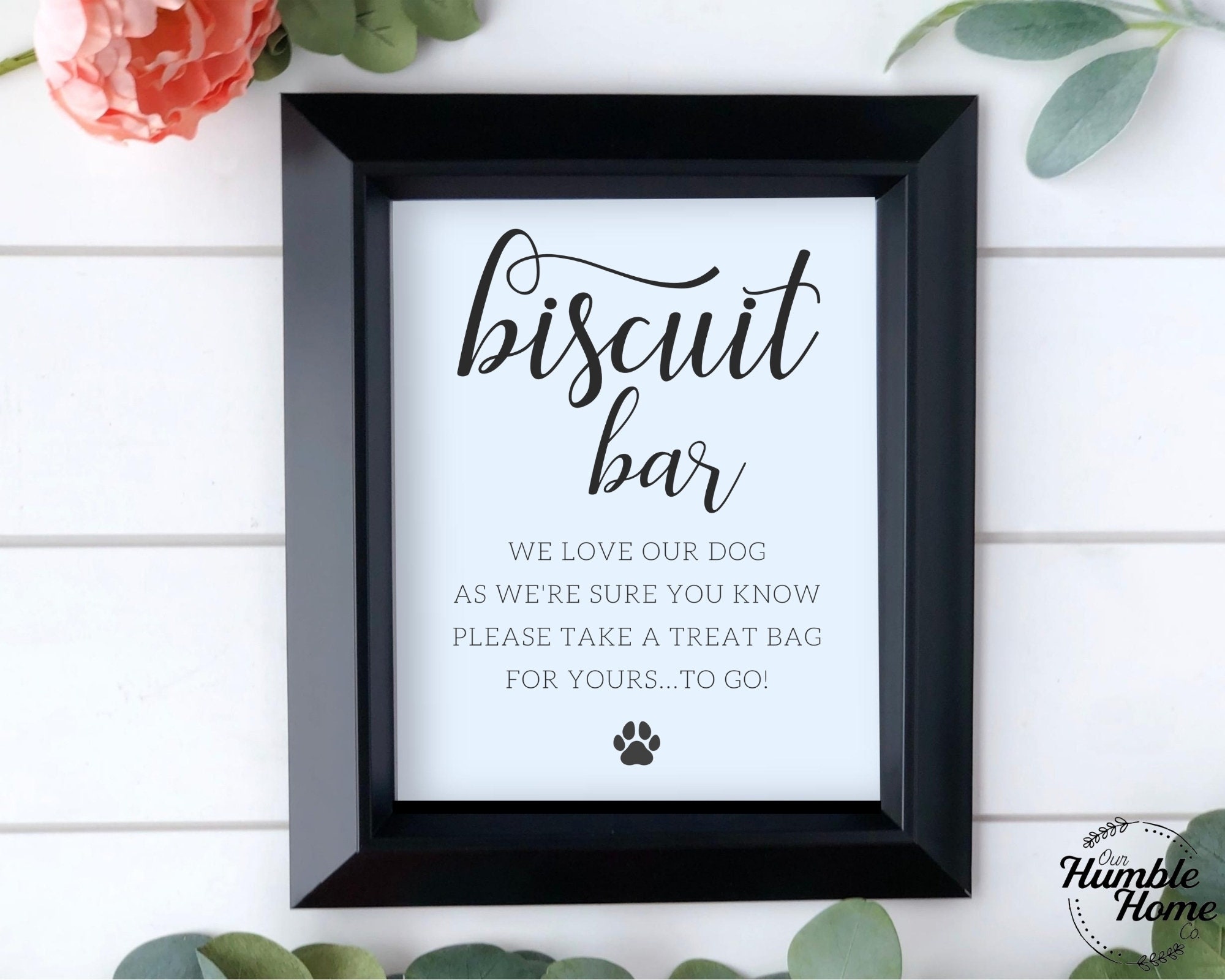Biscuit Bar Sign Wedding Dog Treat Sign Wedding Dog Favors | Etsy
