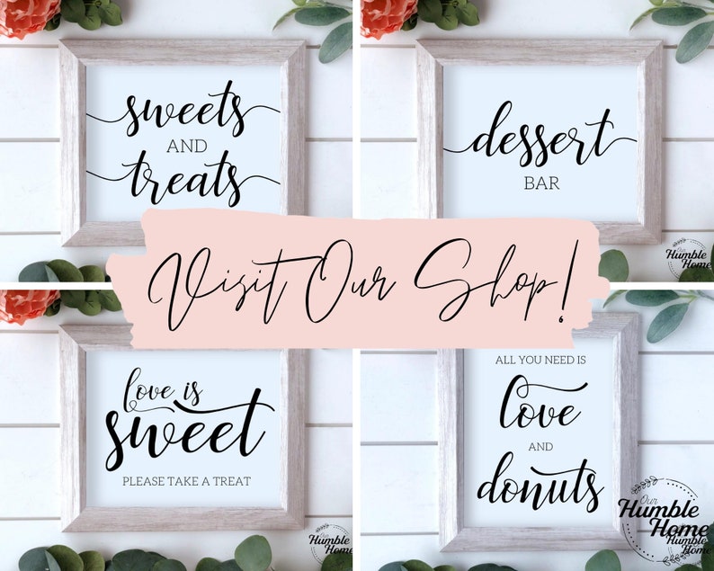 Sweets and Treats Sign, Dessert Bar Table Sign, Sweets Table Sign ...