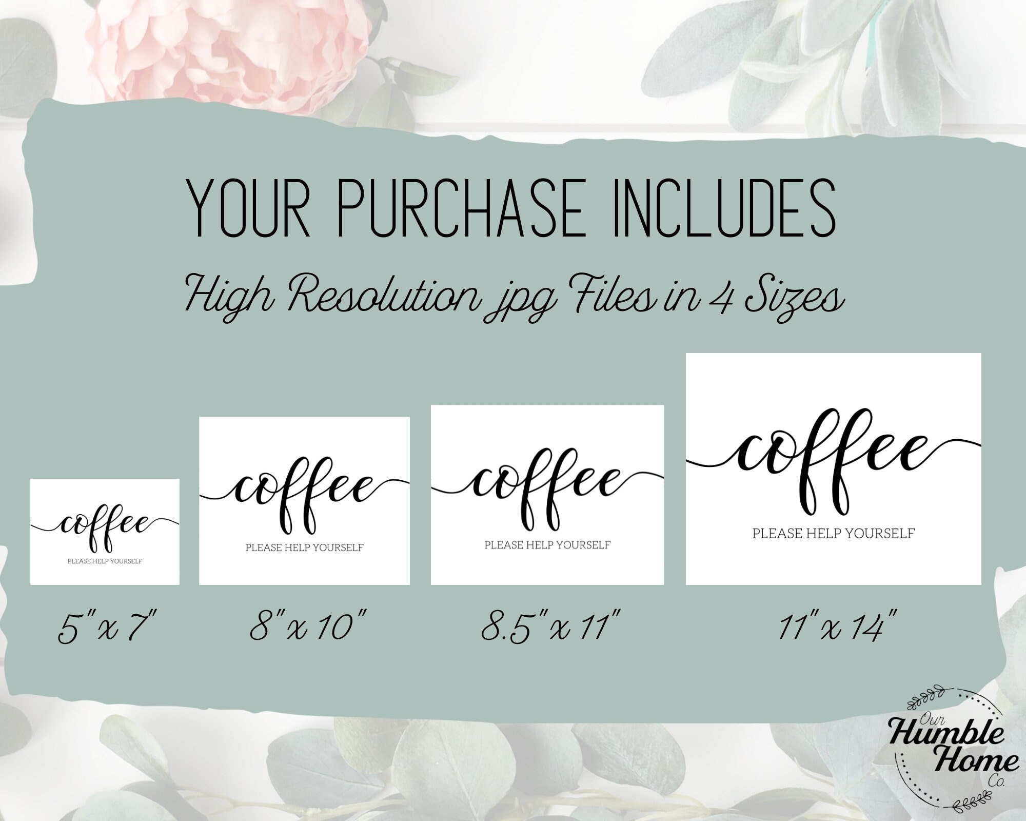 Coffee Please Help Yourself Sign Coffee Bar Sign Wedding | Etsy