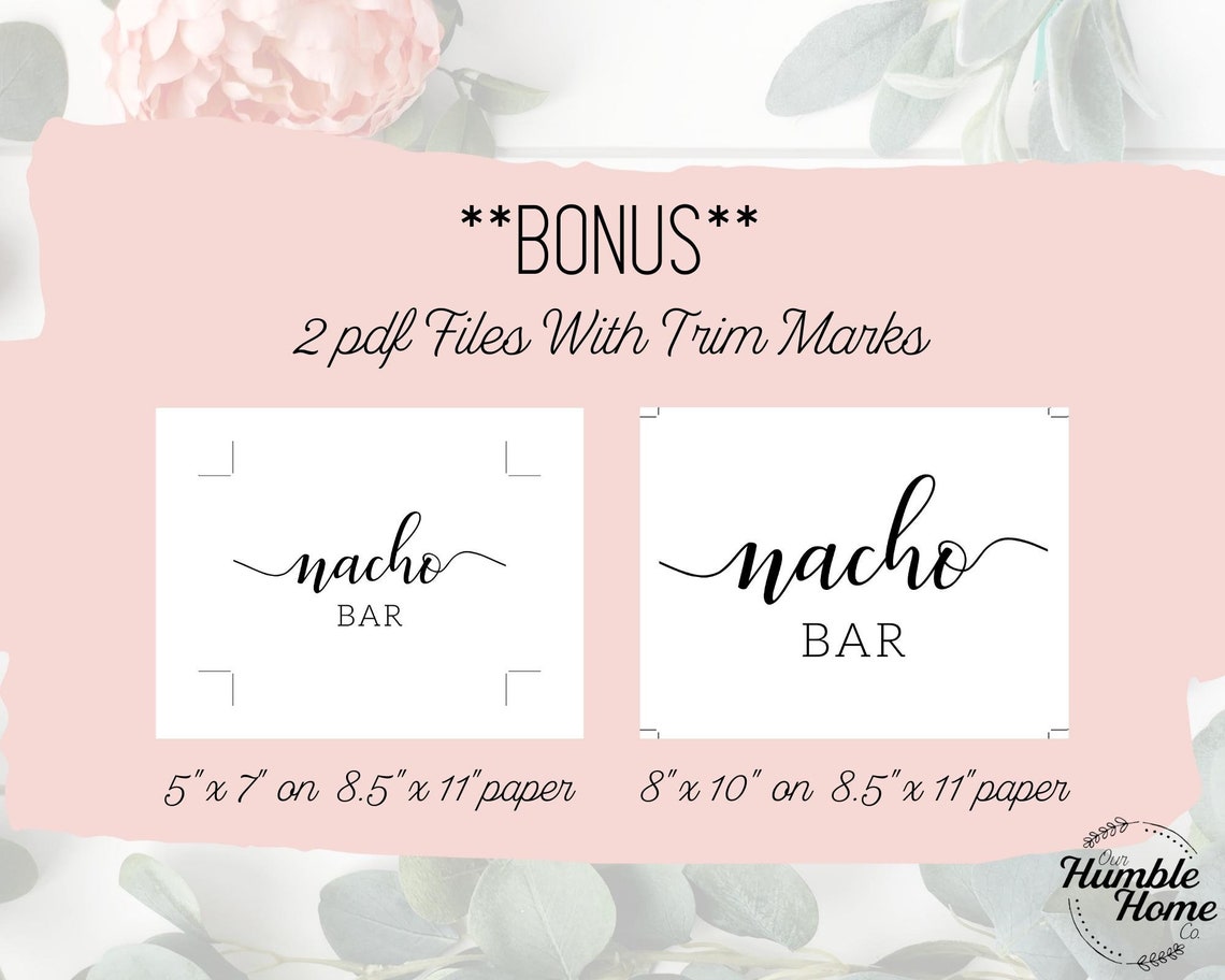 Nacho Bar Sign Wedding Nacho Sign Nacho Table Sign Nacho | Etsy