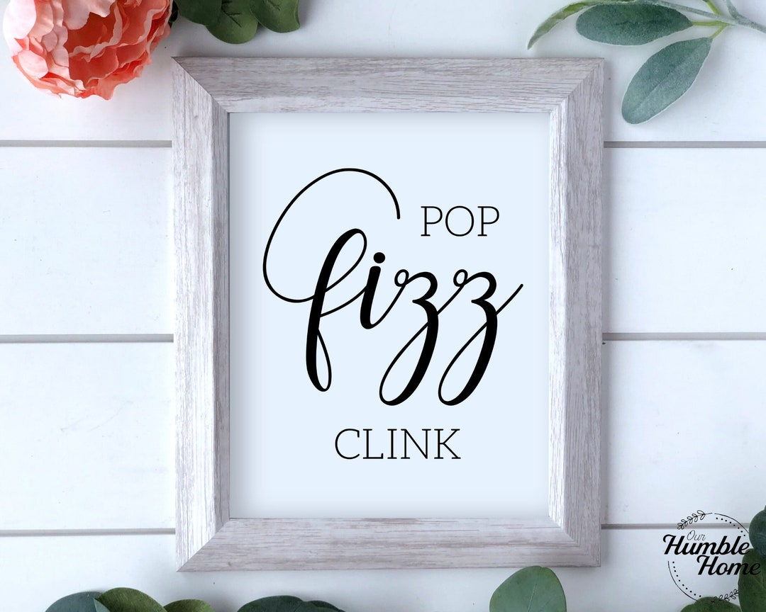Pop Fizz Clink Sign, Bridal Shower Mimosa Bar Signs, Bridal Shower ...