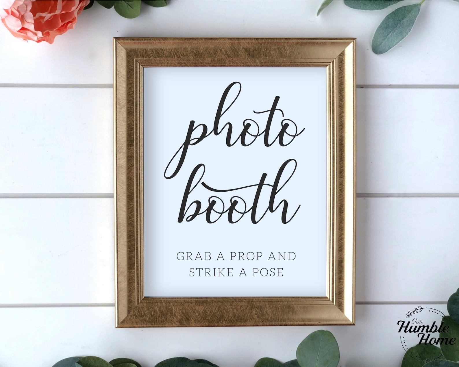 Photo Booth Sign Grab A Prop And Strike A Pose Wedding | Etsy