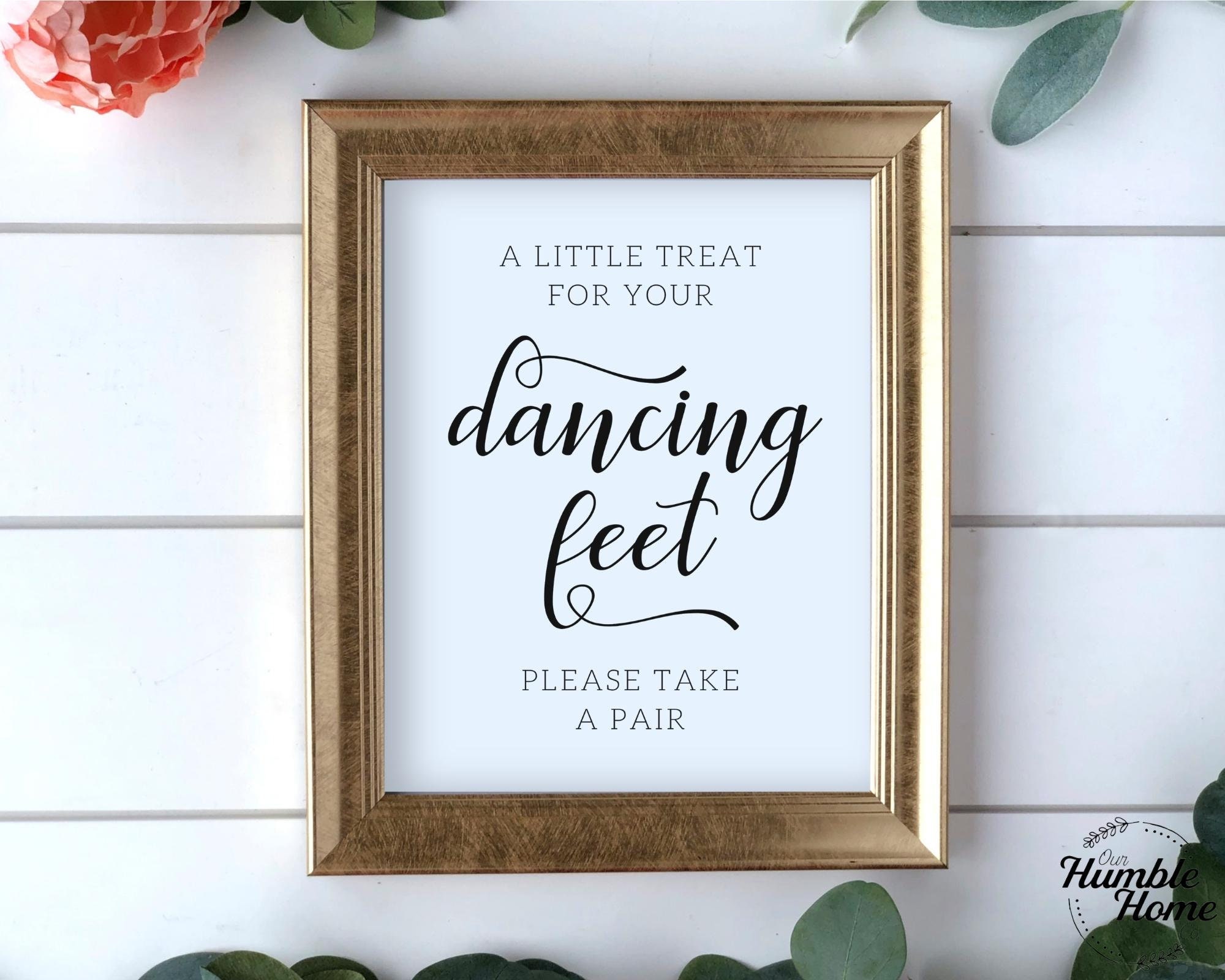 A Little Treat for Your Dancing Feet Sign Flip Flops Sign - Etsy