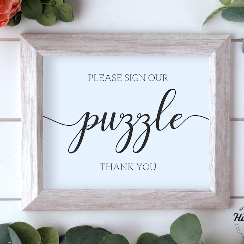 Please Sign a Puzzle - Etsy