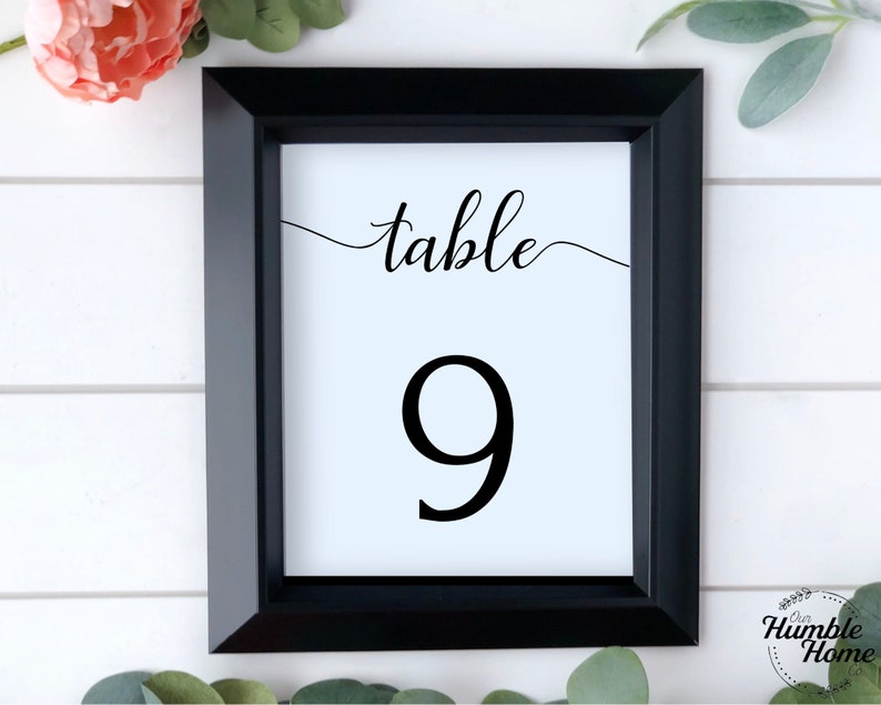 5x7 Table Numbers Printable Printable Table Numbers 5x7 - Etsy