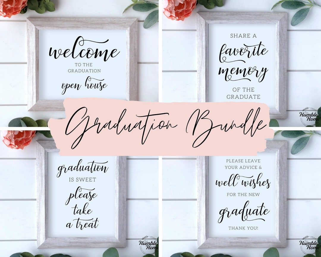 Graduation Sign Bundle, Graduation Party Signs, Graduation Sign Bundle ...