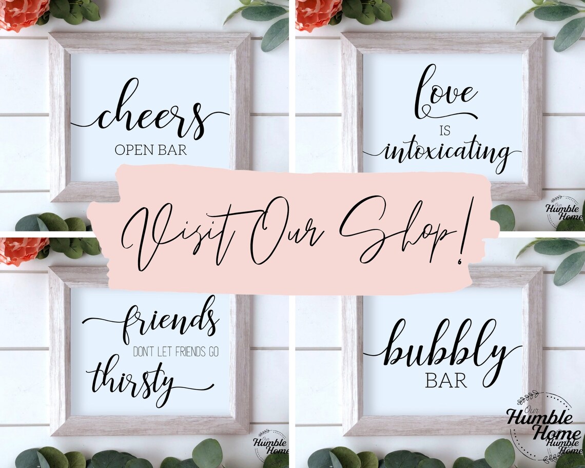 The Bar Will Be Closed During Dinner Grab A Drink Sign | Etsy