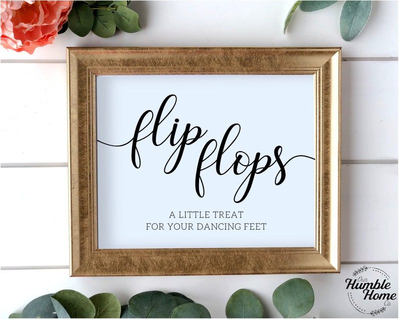 Flip Flops Wedding Sign Wedding Bathroom Sign Printable - Etsy