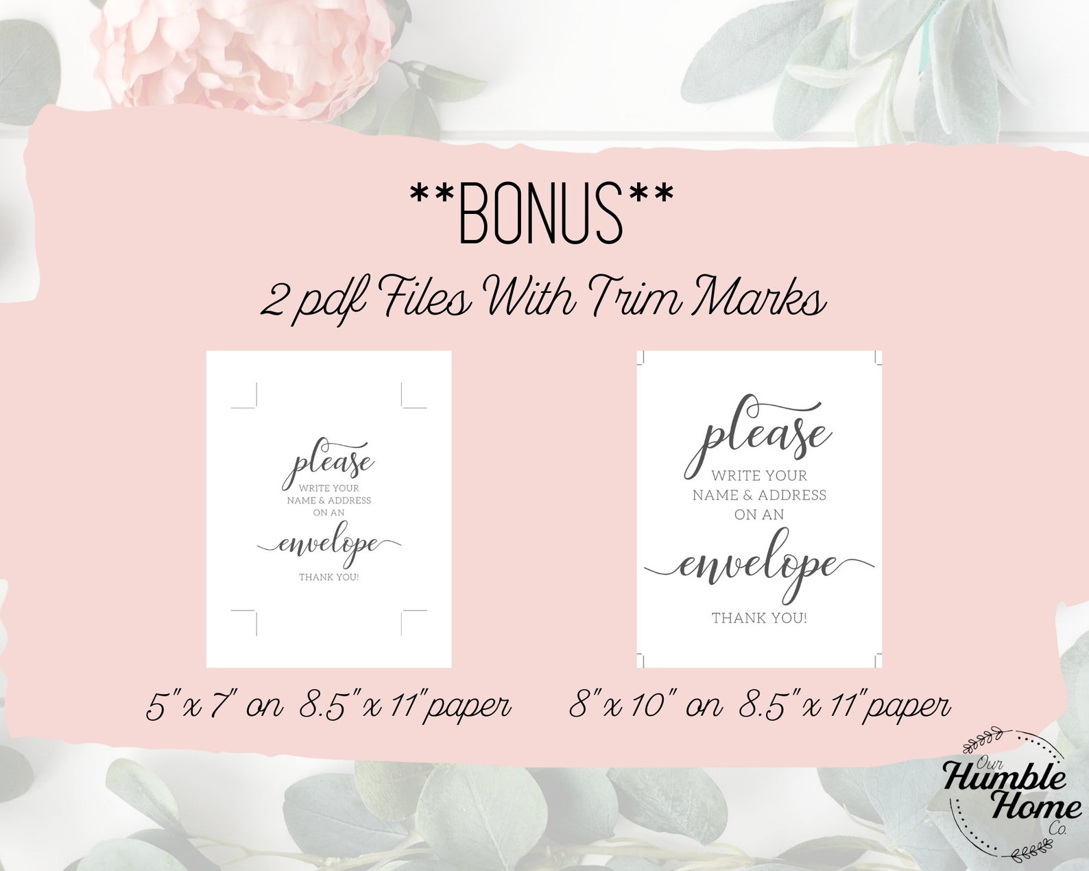 Please Write Your Name and Address on an Envelope Sign, Wedding ...