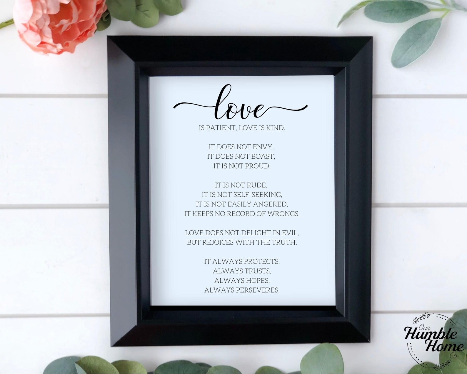 Love is Patient Love is Kind Sign Wedding Poem Sign | Etsy