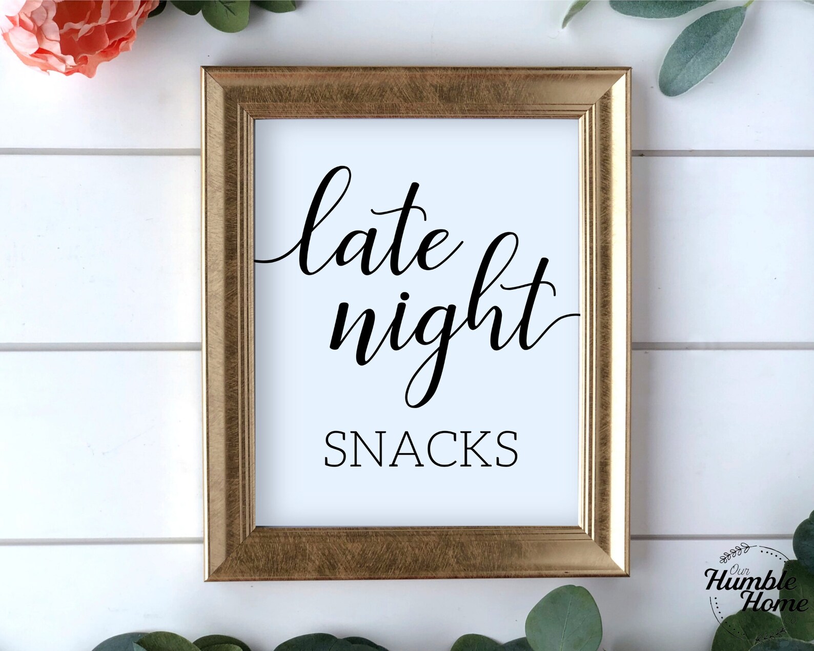 Late Night Snacks Sign Wedding Food Sign Wedding Buffet | Etsy