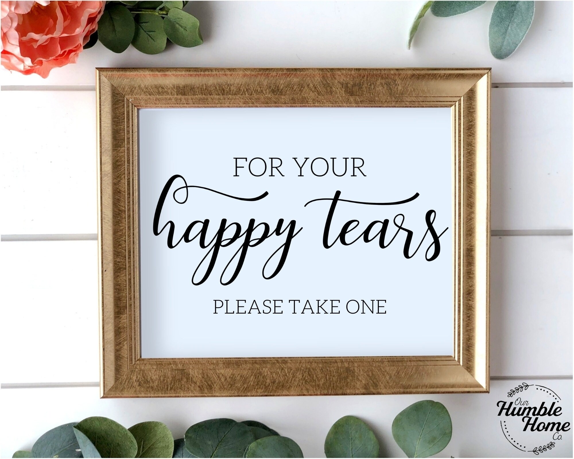 For Your Happy Tears Please Take One Sign Wedding Tissues | Etsy