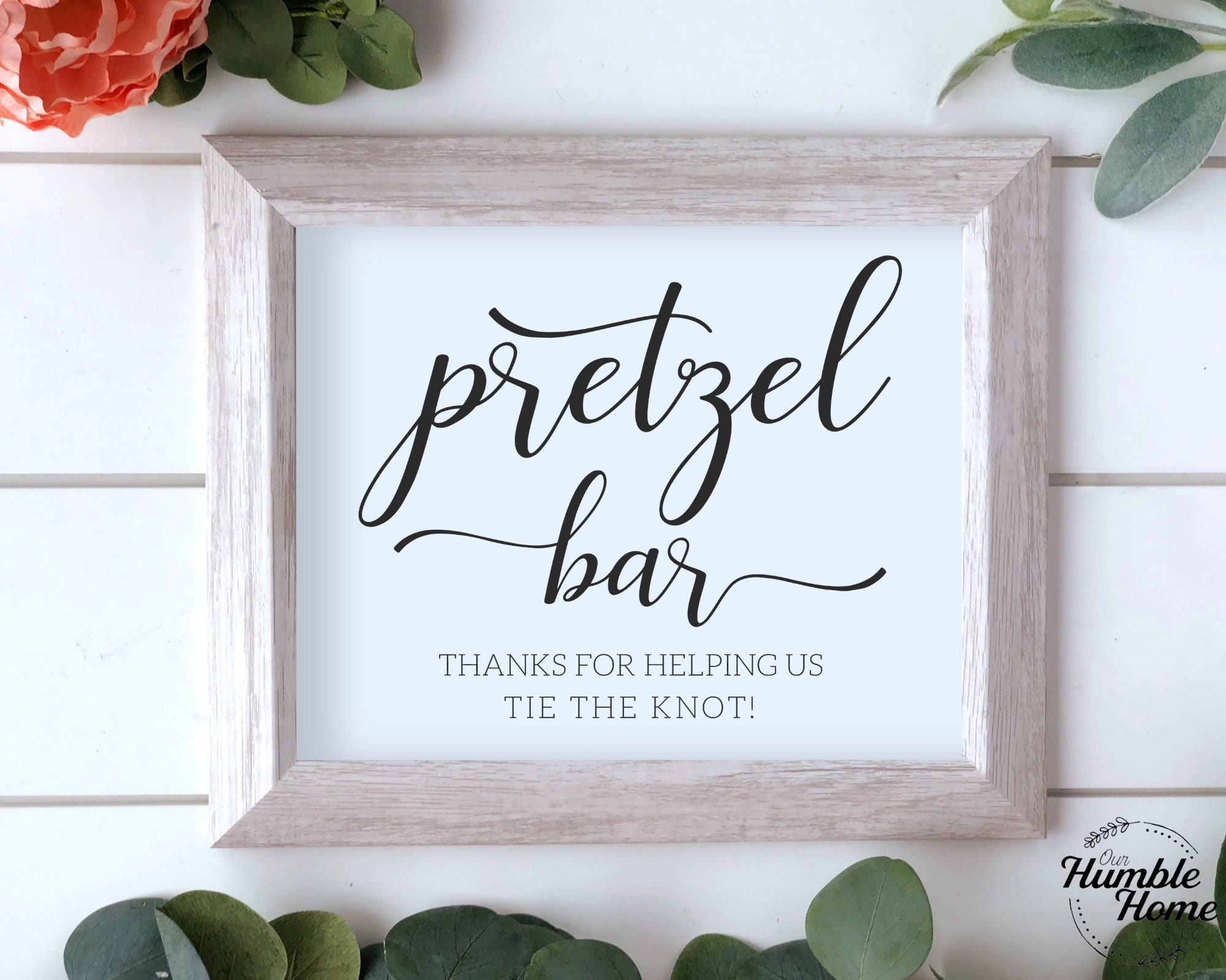 Pretzel Bar Thanks for Helping Us Tie the Knot Sign, Wedding Signs ...