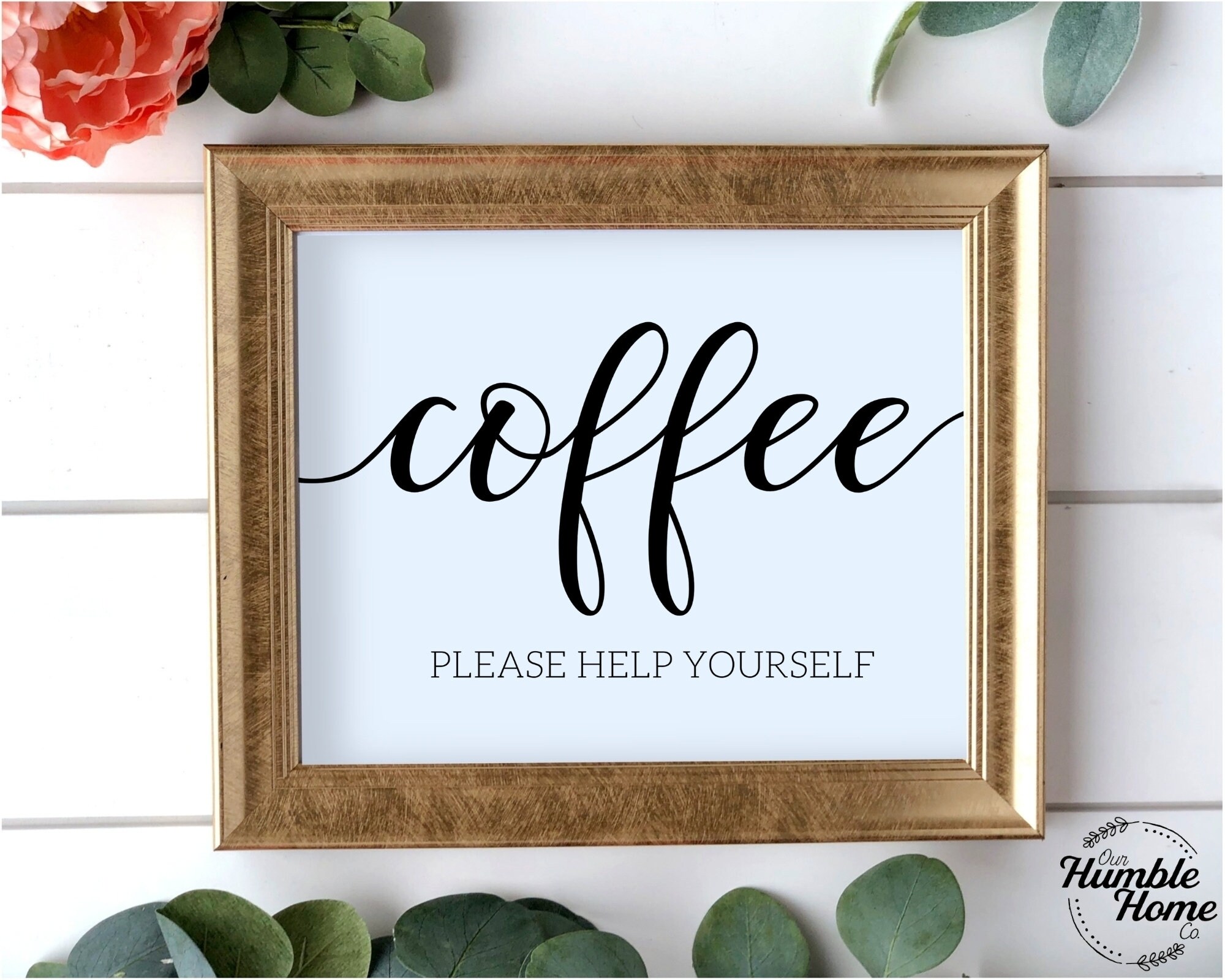 Coffee Please Help Yourself Sign Coffee Bar Sign Wedding | Etsy