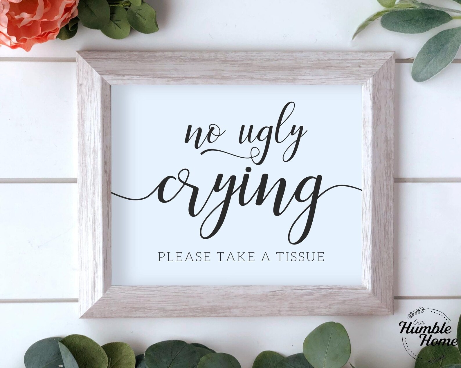 No Ugly Crying Wedding Tissues Sign No Ugly Crying Sign - Etsy