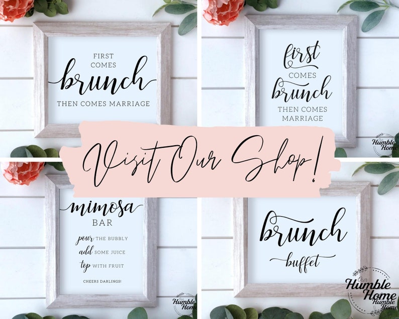 Brunch Buffet Signs Brunch Signs Wedding Brunch Bridal - Etsy