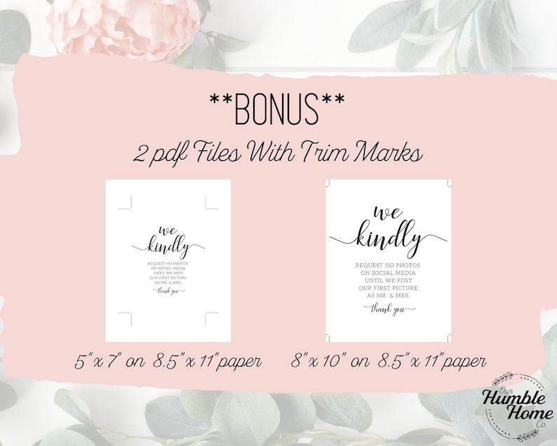 We Kindly Request No Photos on Social Media Until We Post Our - Etsy