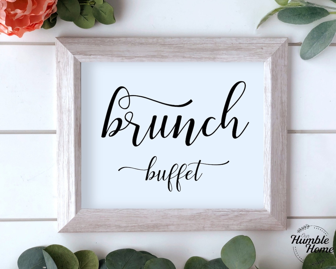 Brunch Buffet Signs, Brunch Signs, Wedding Brunch, Bridal Shower Brunch ...