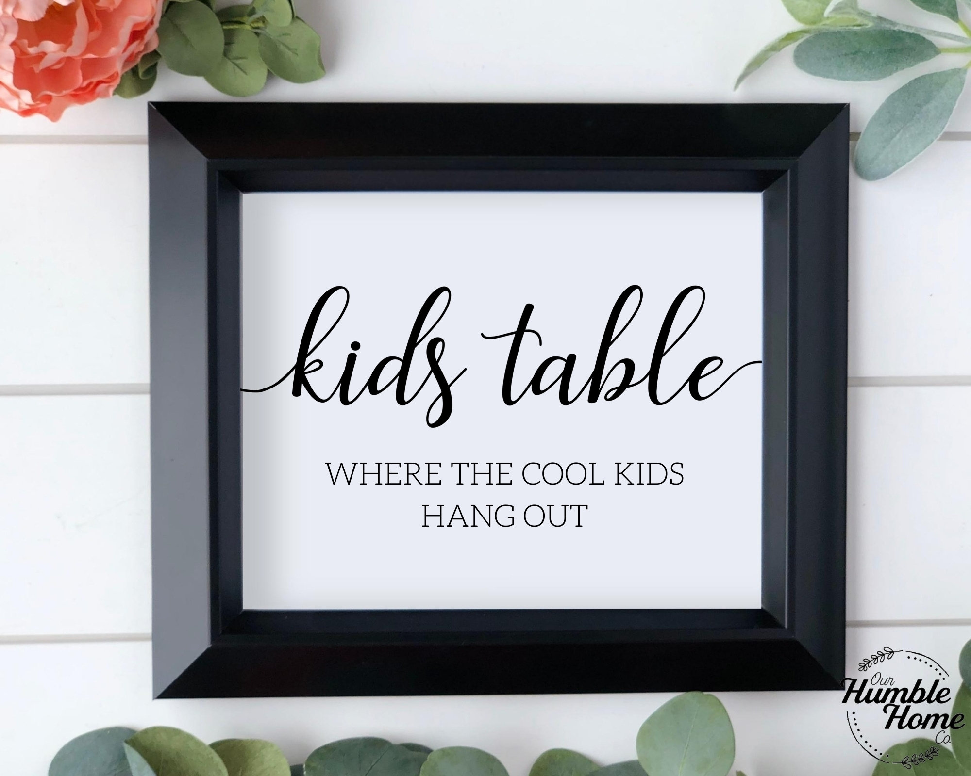 Kids Table Where The Cool Kids Hang Out Sign Wedding | Etsy